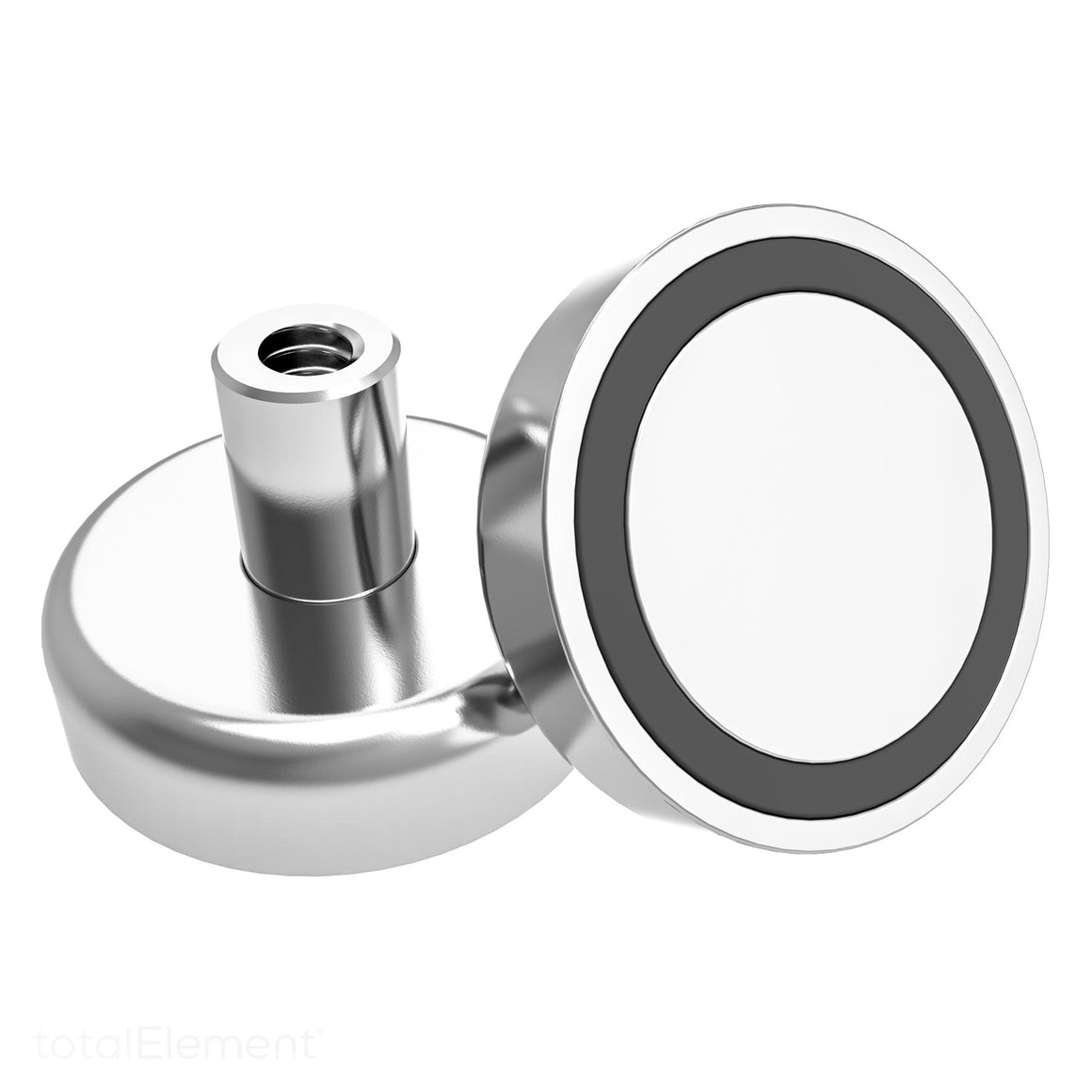 1 Inch Neodymium Rare Earth Pot Magnet with Threaded Female Stud N42 (8 ...