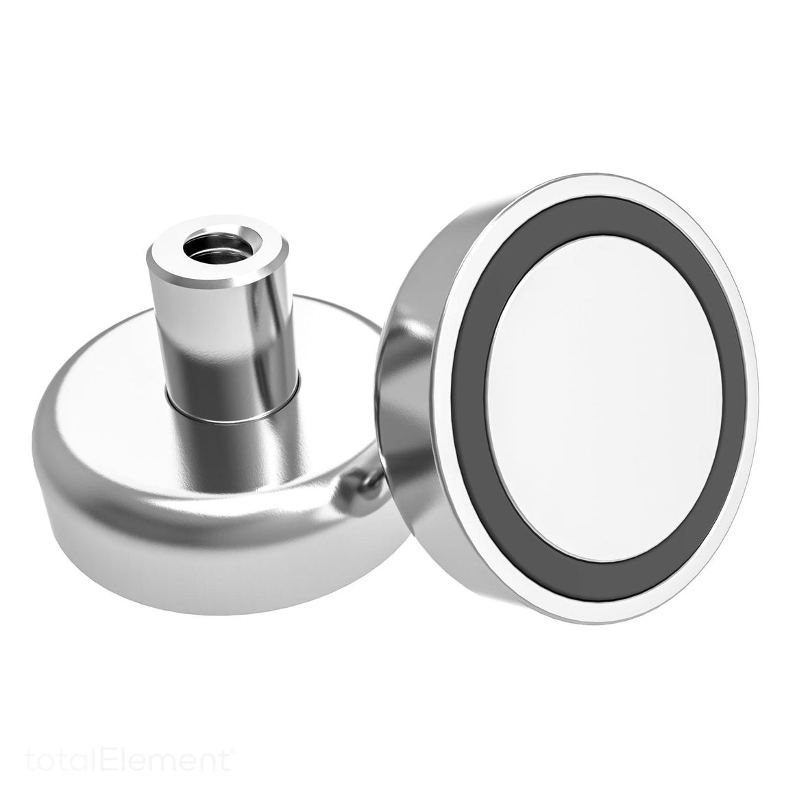 3/4 Inch Neodymium Rare Earth Pot Magnet with Threaded Female Stud N42 ...