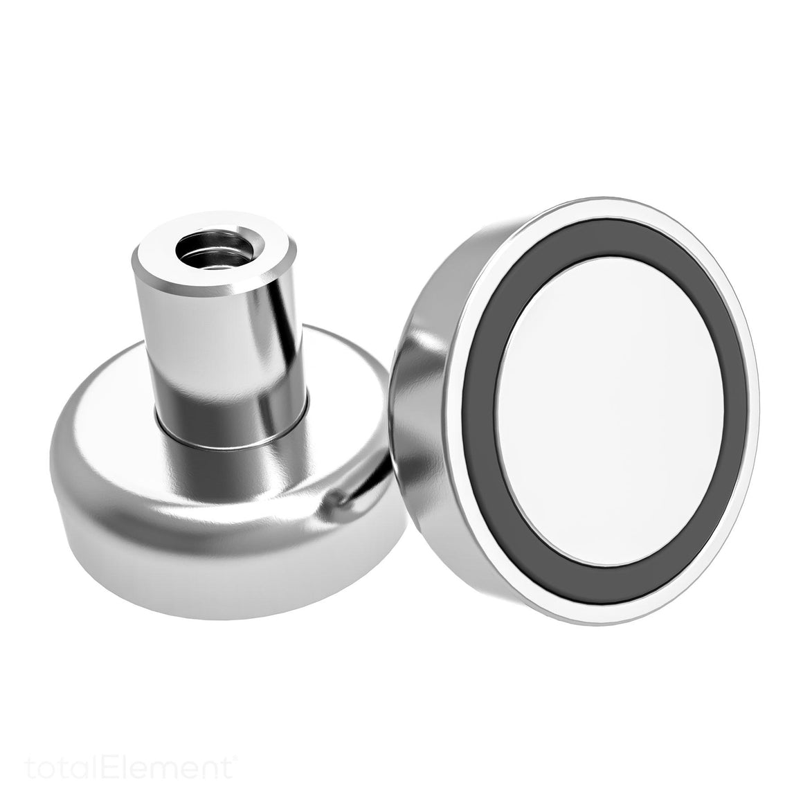 5/8 Inch Neodymium Rare Earth Pot Magnet with Threaded Female Stud N42 ...