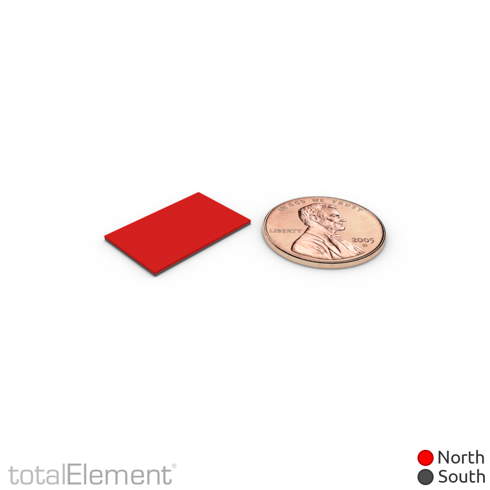 3/4 x 1/2 x 1/32 Inch Neodymium Rare Earth Block Magnets N52 (36 Pack ...