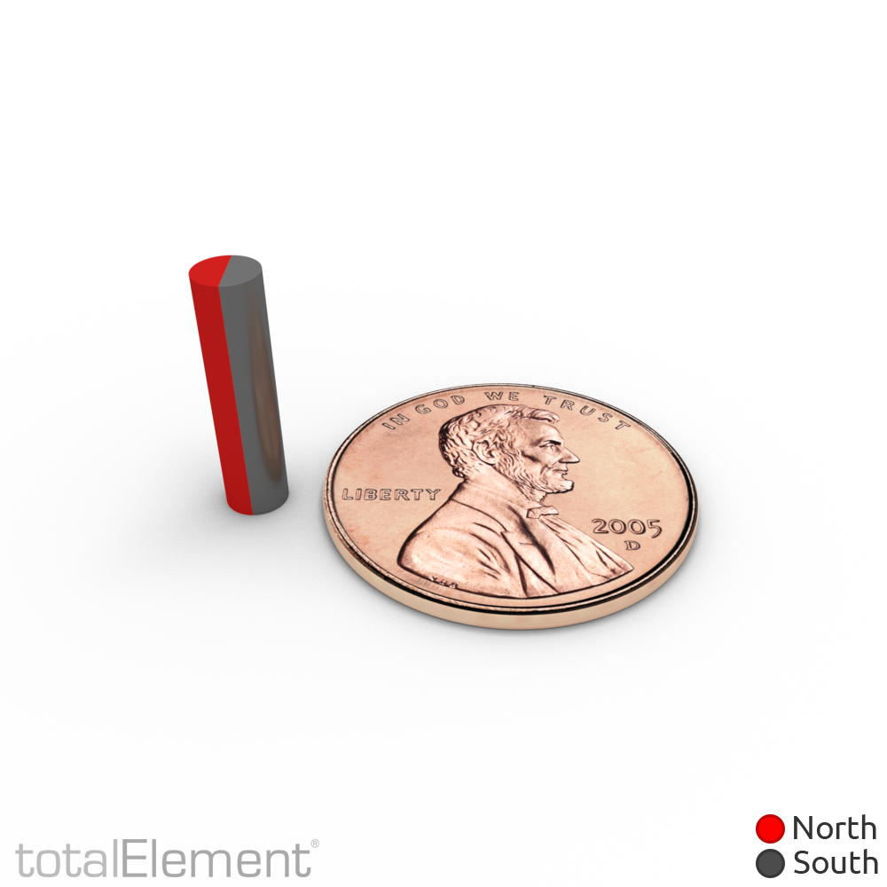 1/8 x 1/2 Inch Diametrically Magnetized Neodymium Rare Earth Cylinder ...