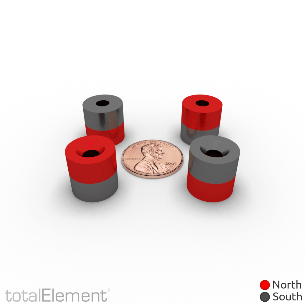 1/2 x 1/2 Inch Neodymium Rare Earth Countersunk Ring Magnets N42 (8 ...