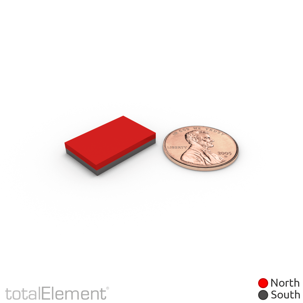 3/4 x 1/2 x 1/8 Inch Neodymium Rare Earth Block Magnets N52 (15 Pack ...