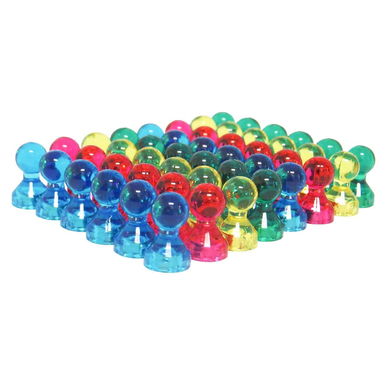 Small Assorted Color Translucent Magnetic Push Pins (48 Pack ...